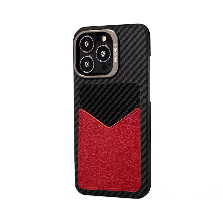 Italian NAPA Leather Wallet Case for iPhone 13 – Scarlet Red