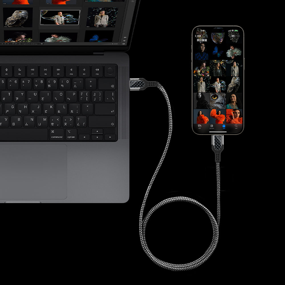 Fast Charge MFi Carbon Fiber USB-C to Lightning