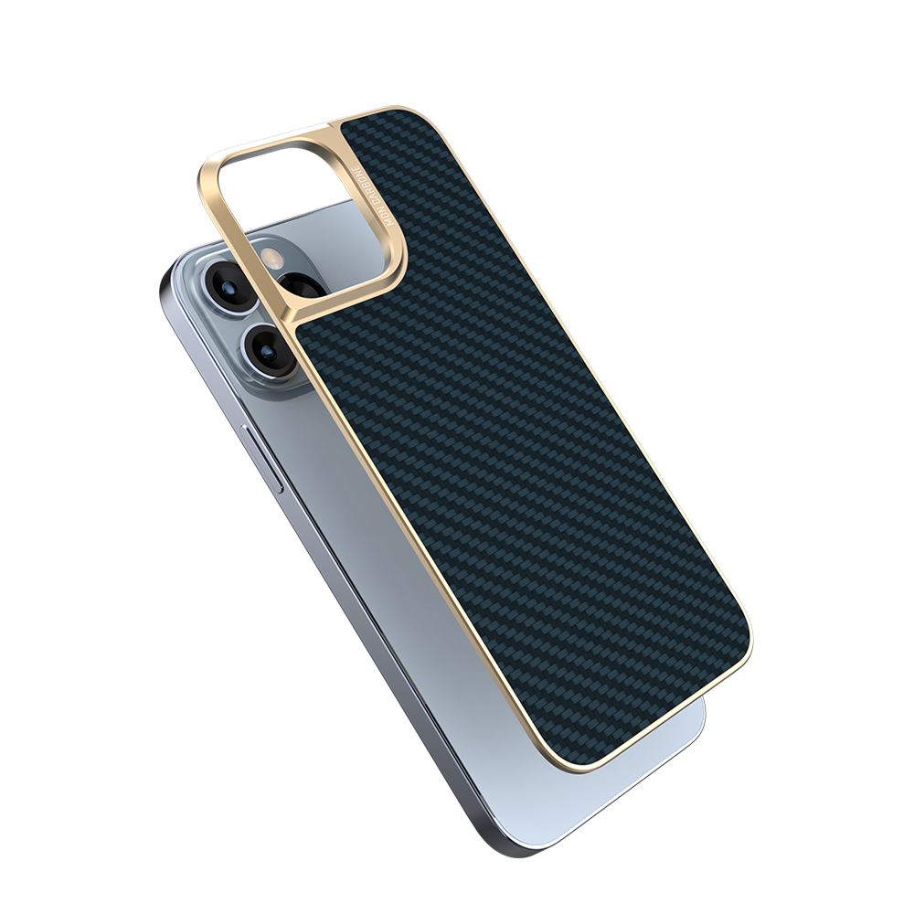 Aluminum Ballistic Fiber Backplate for iPhone 13 – Gunmetal Stealth Black
