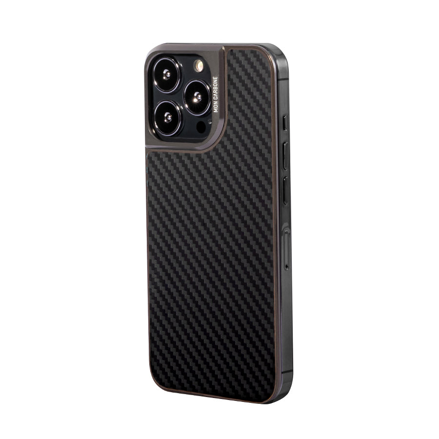 Aluminum Ballistic Fiber Backplate for iPhone 13 – Gunmetal Stealth Black