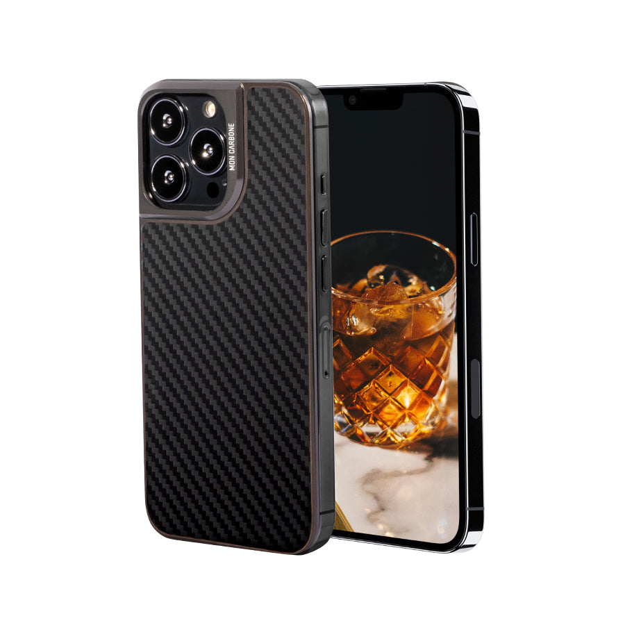 Aluminum Ballistic Fiber Backplate for iPhone 13 – Gunmetal Stealth Black