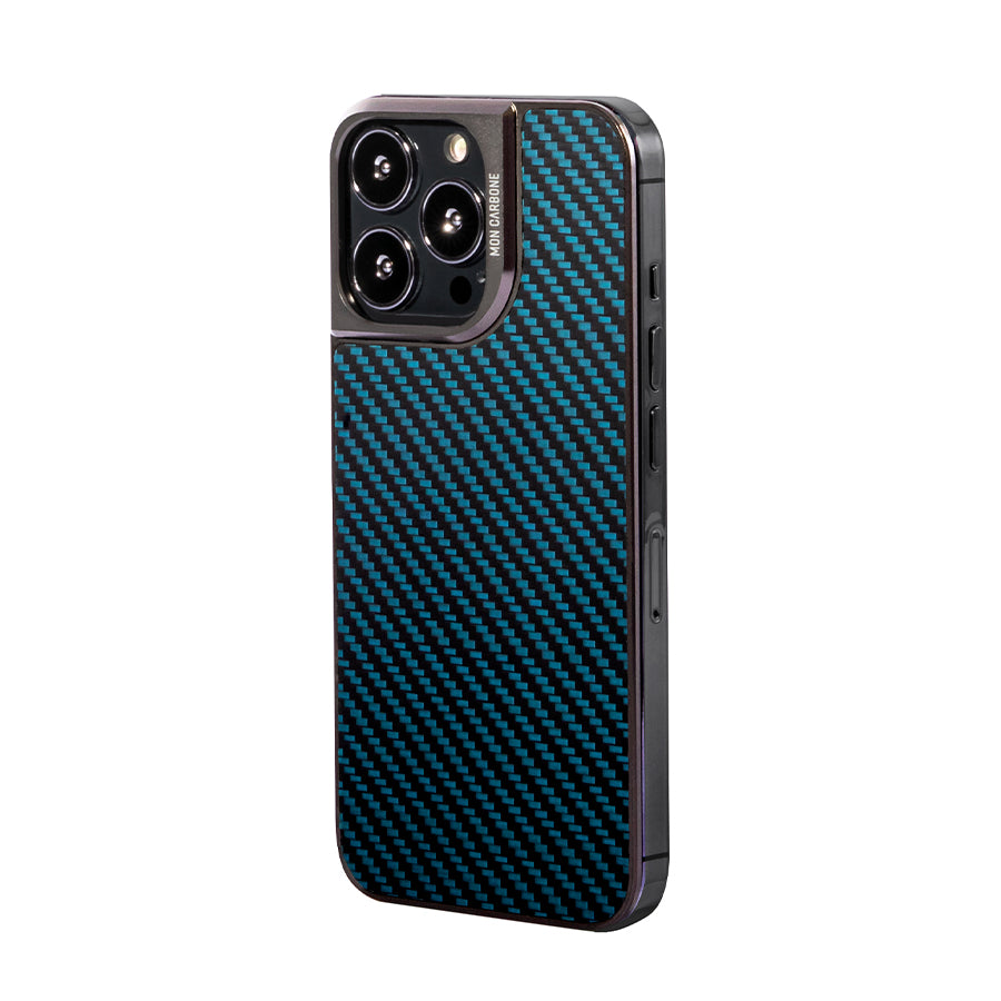 Aluminum Ballistic Fiber Backplate for iPhone 13 – Gunmetal Stealth Blue